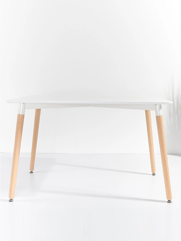 White Top Dining Table with Wooden Legs-Vico Furniture Co., Ltd.