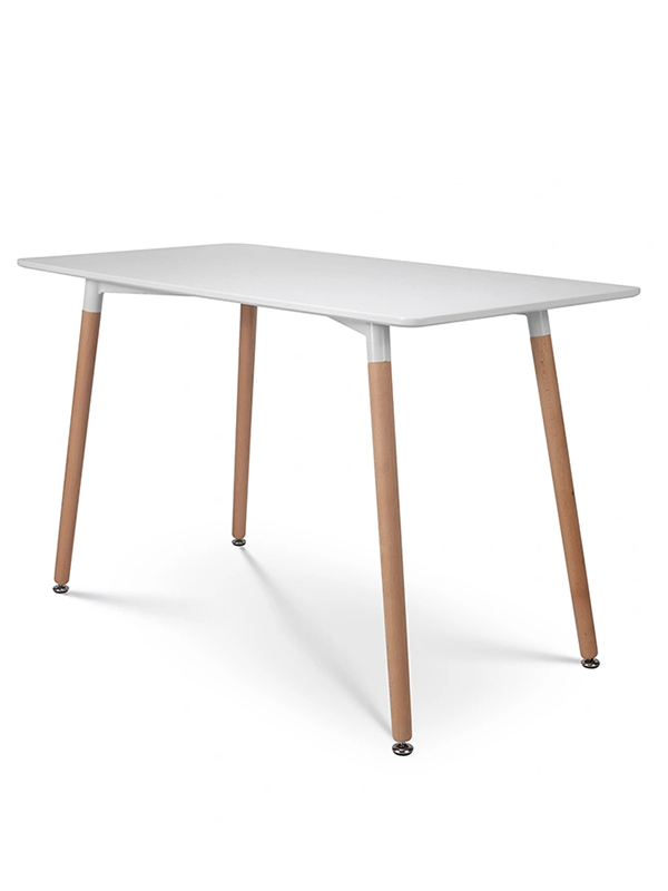 White Top Dining Table with Wooden Legs-Vico Furniture Co., Ltd.